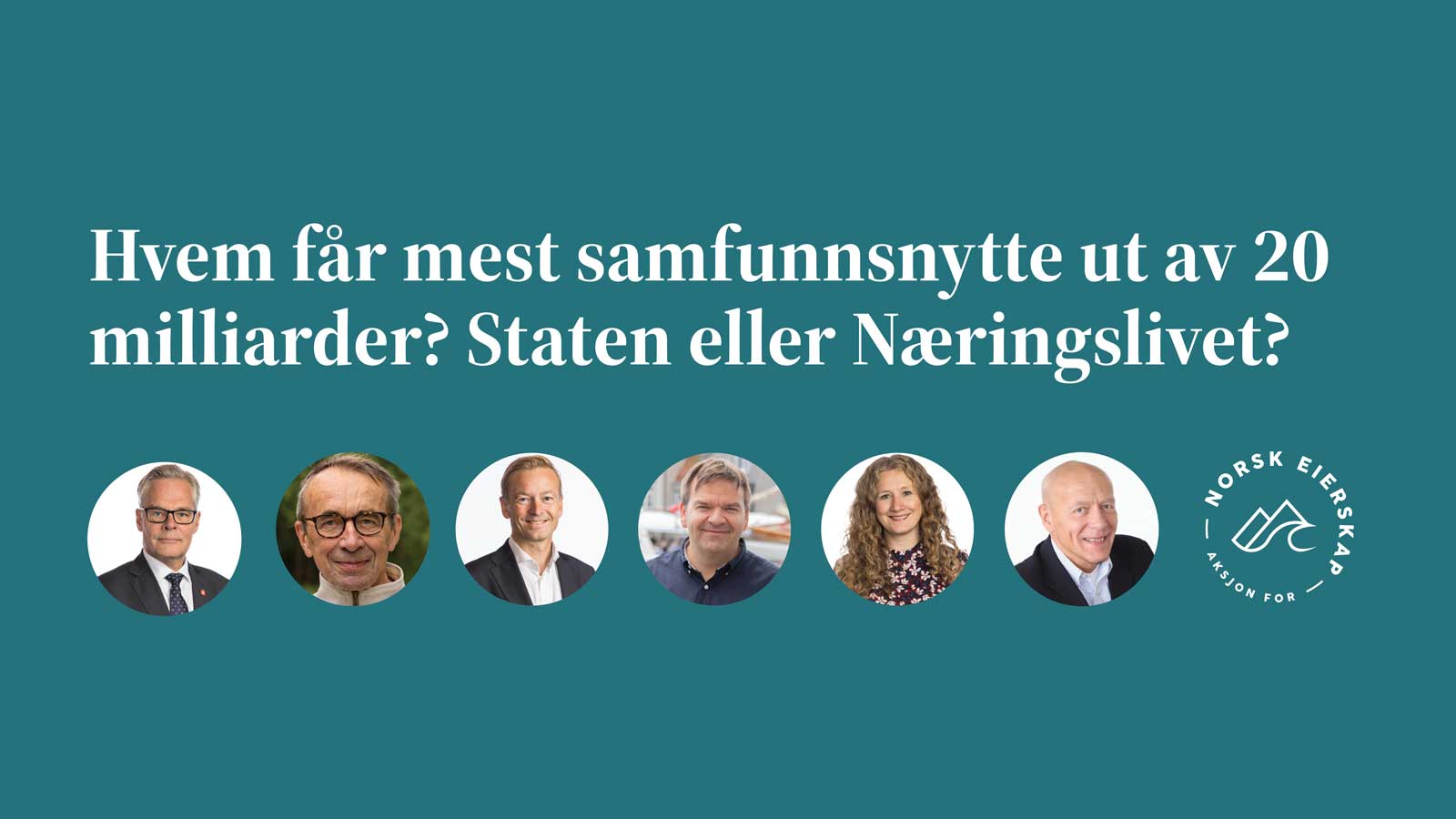 Hvem får mest samfunnsnytte ut av 20 milliarder? Staten eller ...